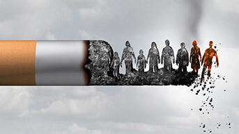 Cancer Risk for Cigarette Smokers Is Two to 10 Times Higher